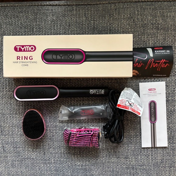 Tymo | Hair | Tymo Ring Hair Straightening Comb Black Pink Never Used ...